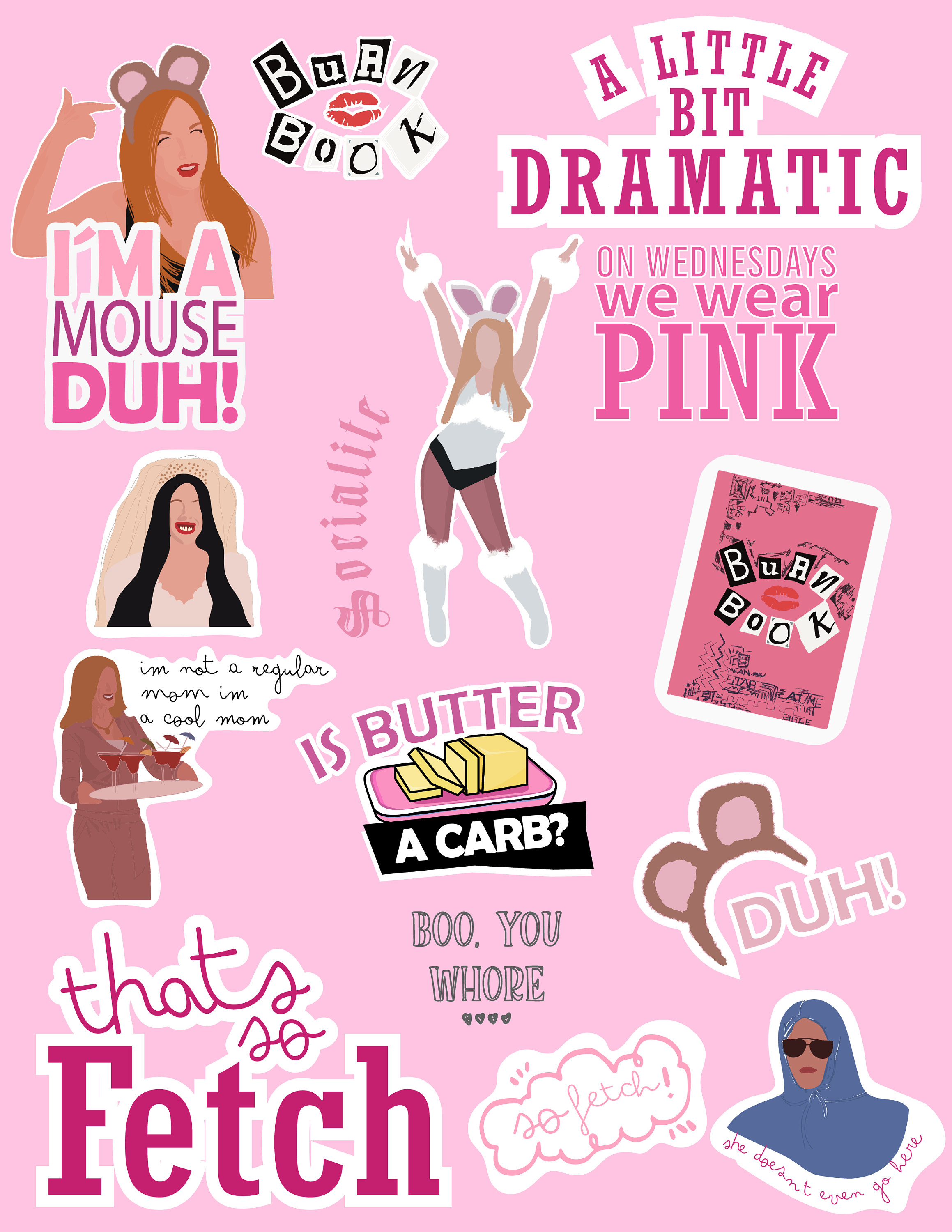 Mean Girls Digital Download Image Clip Art Sticker Etsy