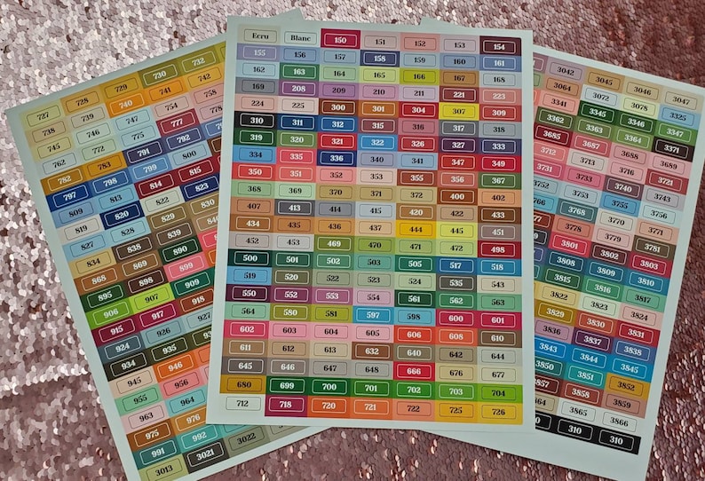 One Inch Rectangular DMC Diamond Painting Labels DMC Stickers - Etsy