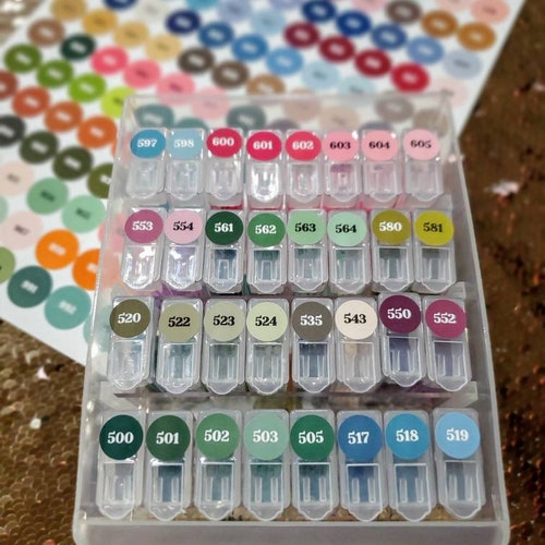 DMC Diamond Painting Labels Color Coordinated DMC Stickers | Etsy