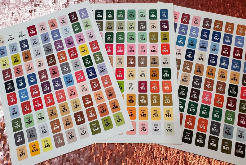 Large DMC AB Aurora Borealis Diamond Painting Labels Color - Etsy