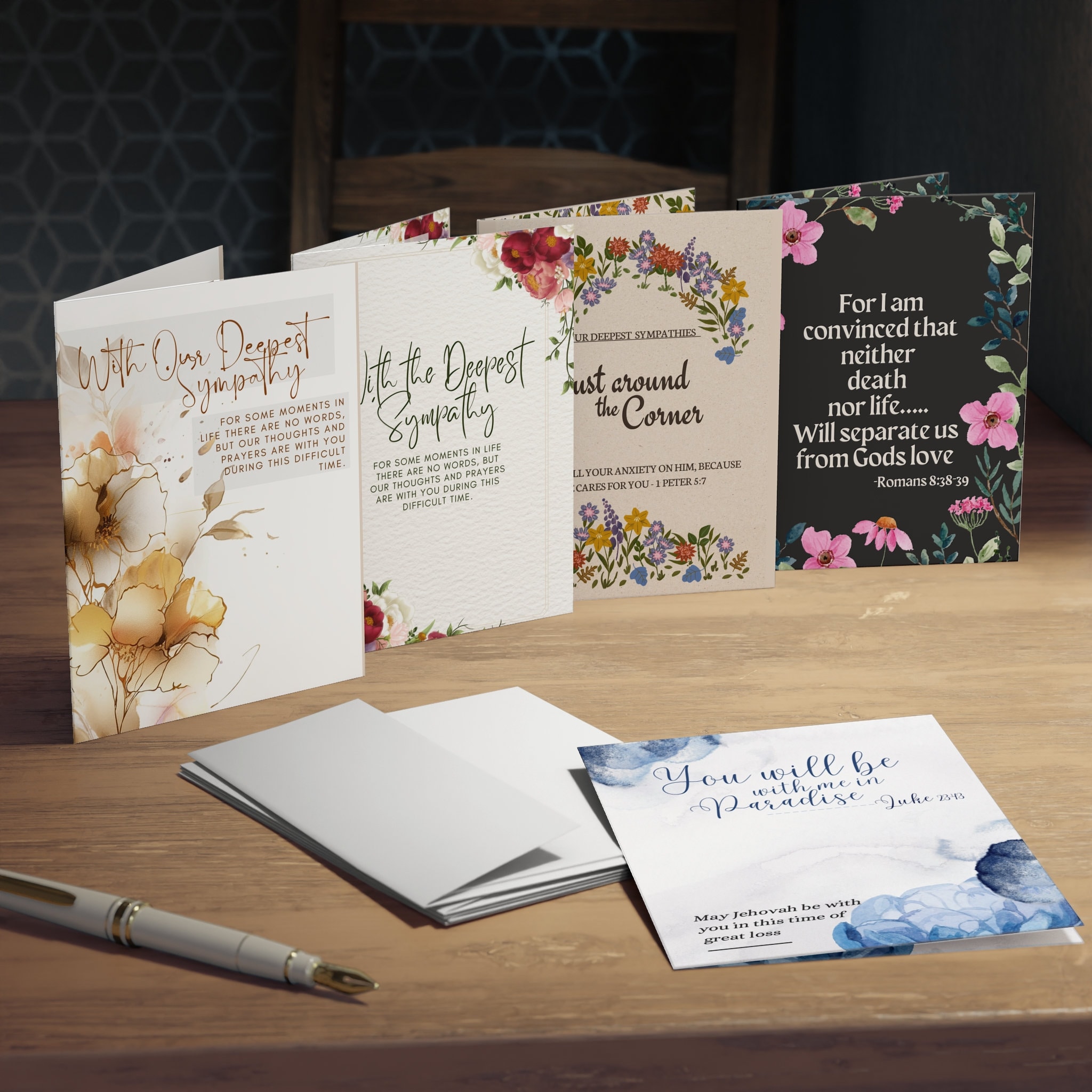 Note Cards Sympathy & Comforting Messages JW Bible Sympathy Cards Multi ...