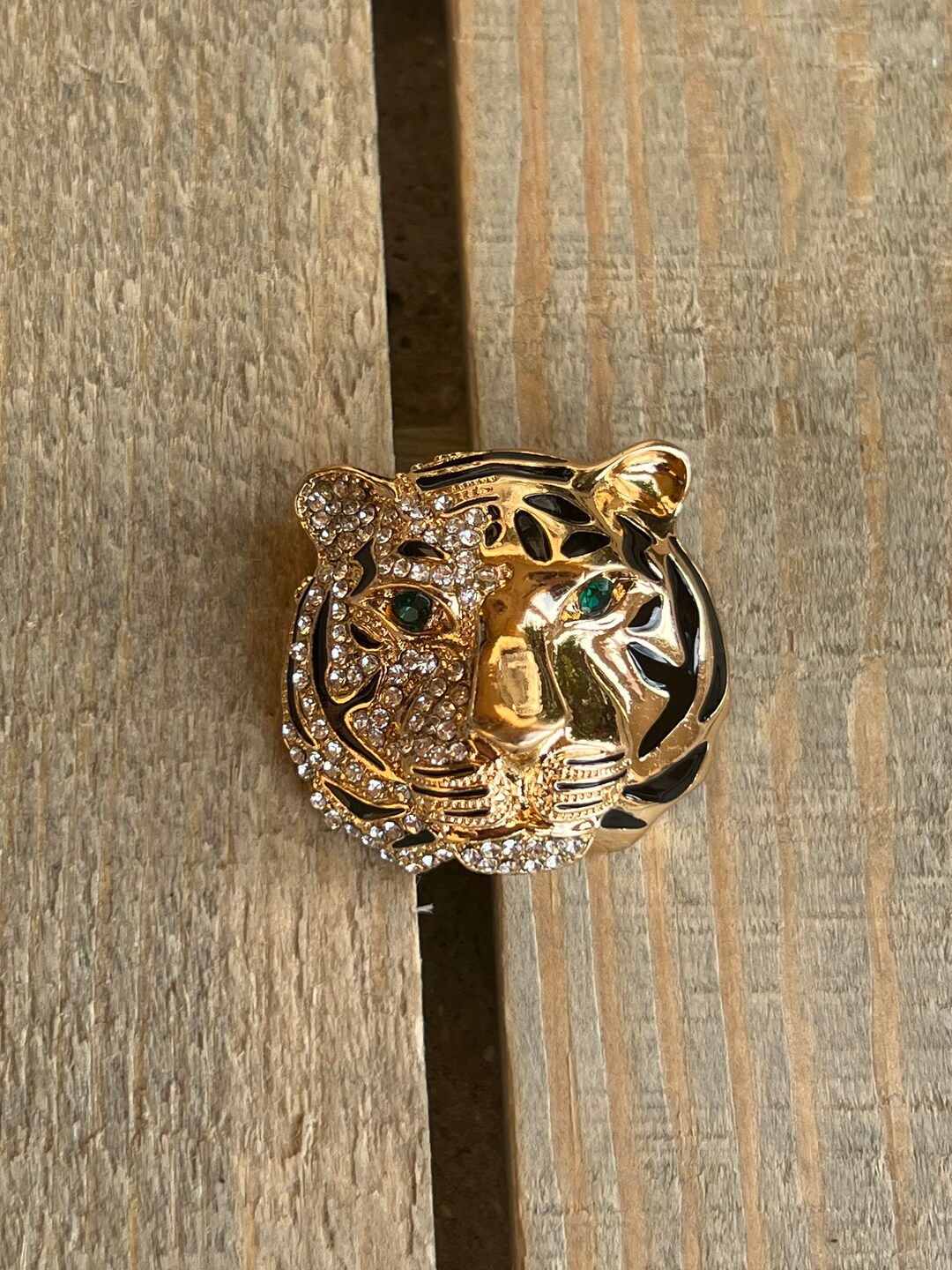 Beautiful Luxury Tiger Brooch, Statement Tiger Brooch, Gold Crystal Cat ...