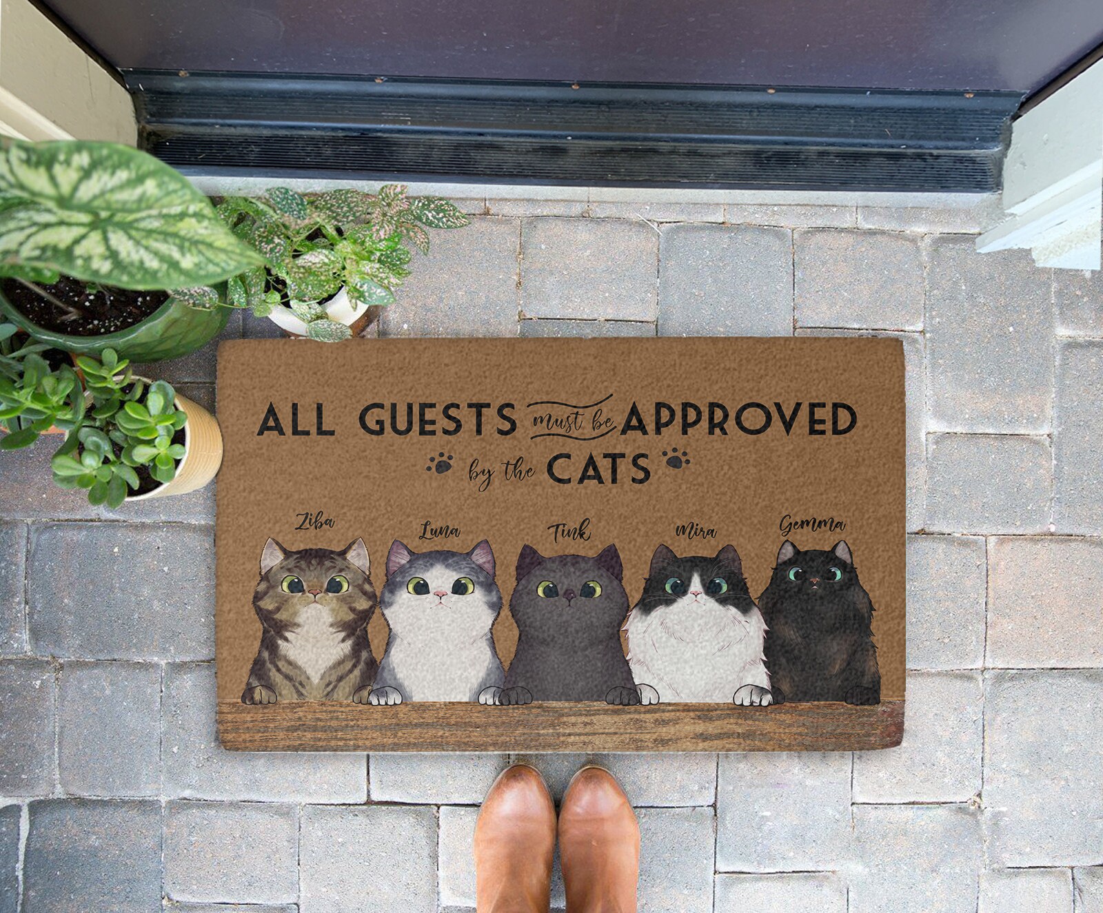 Personalized Cat Doormat Funny Cats Mat Welcome Doormat - Etsy