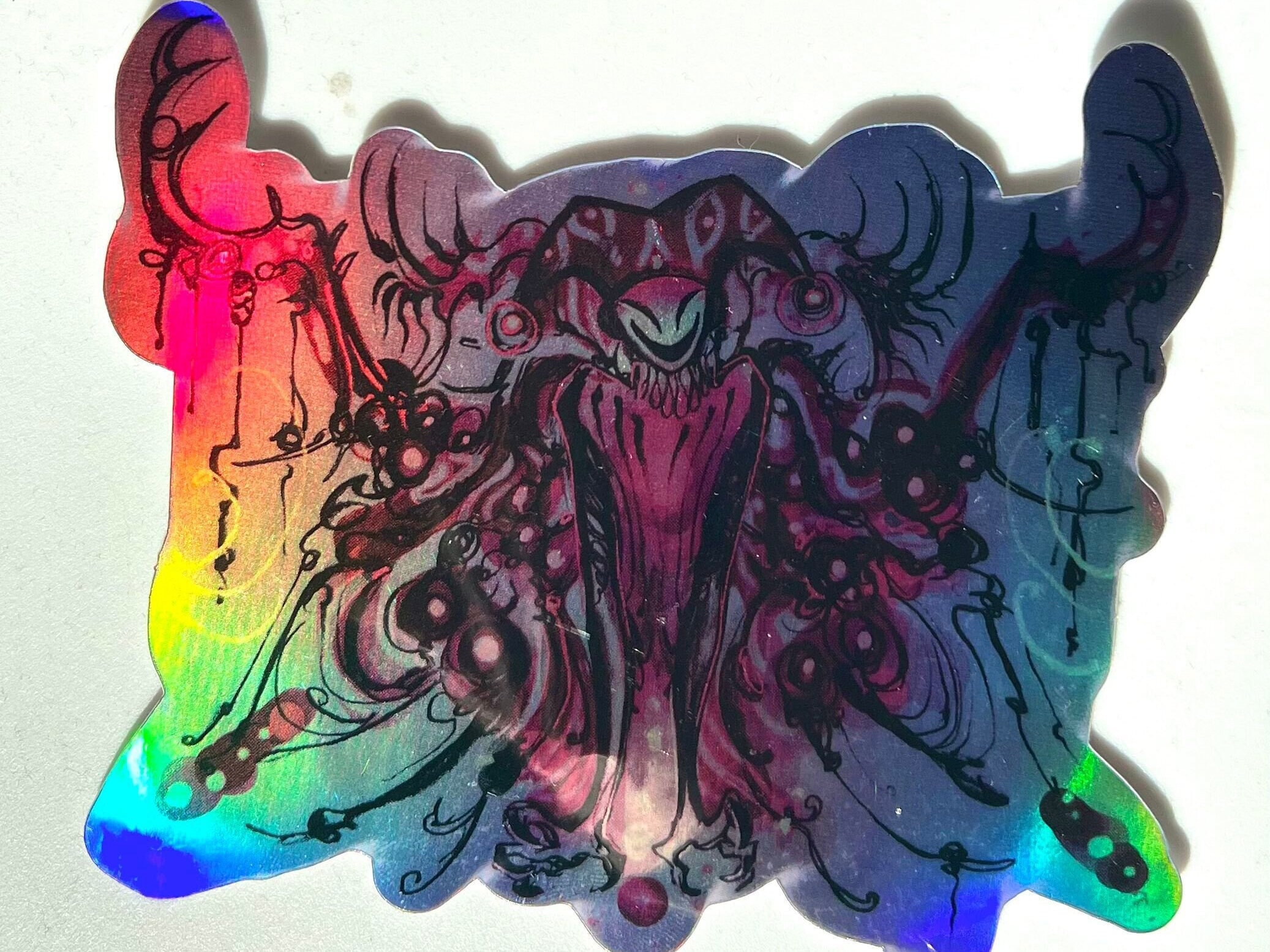 Holographic Jester Sticker - Etsy
