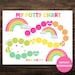 Rainbow Reward Chart, Potty Chart for Girls, Printable Potty Chart ...