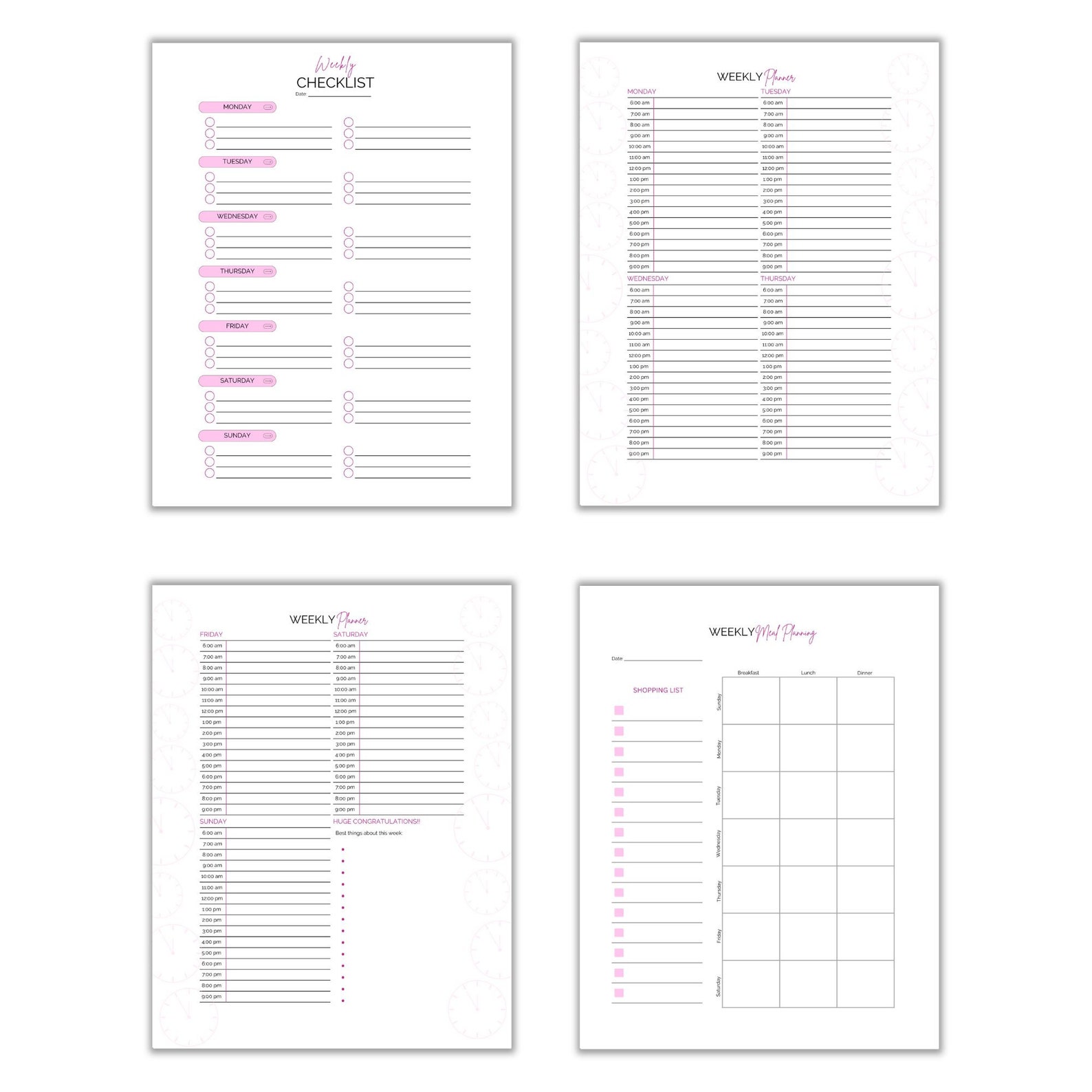 Printable Planner 2024, Planner 2024 Printable, Planner Printable Pages ...