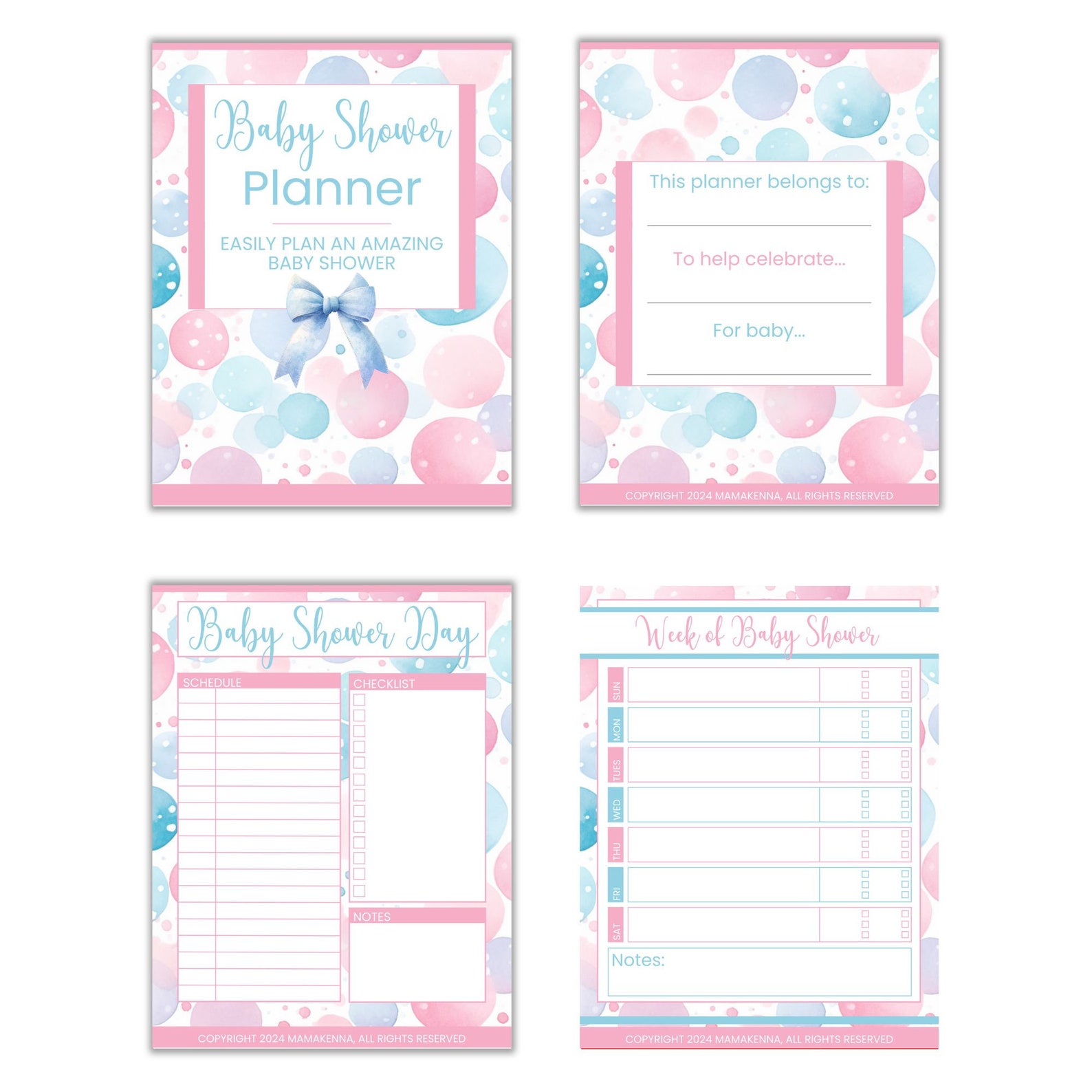 Printable Baby Shower Planner, Planning Baby Shower, Party Planner ...