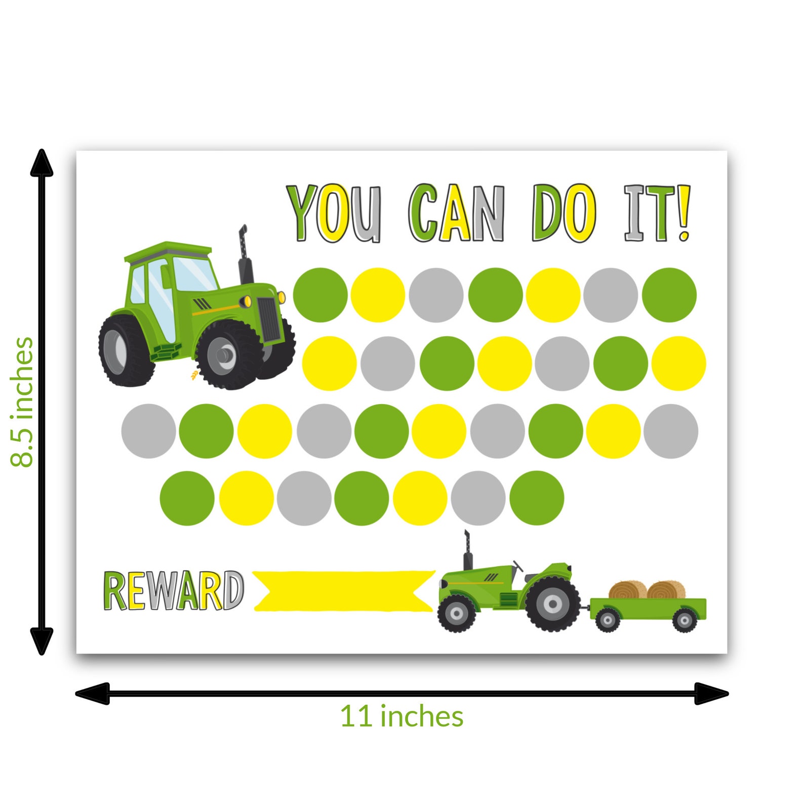 Tractor Reward Chart, Tractor Potty Chart, Boy Reward Chart, Printable ...