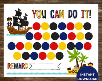 Pirate Reward Chart Printable Chore Chart for Kids Boys - Etsy