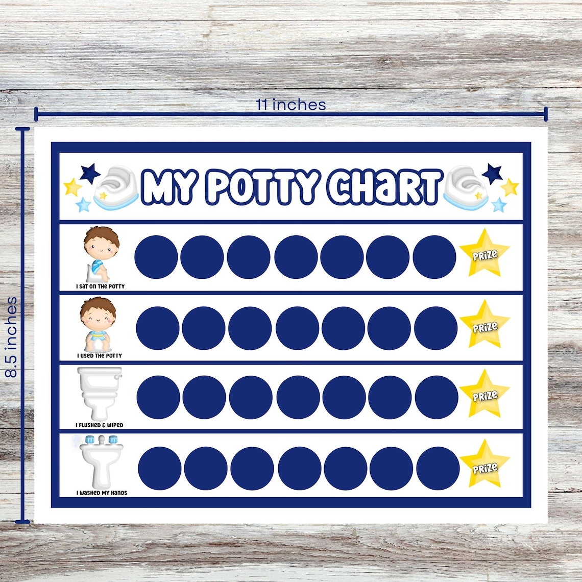Printable Potty Training Chart, Potty Training Chart Boys, Potty ...