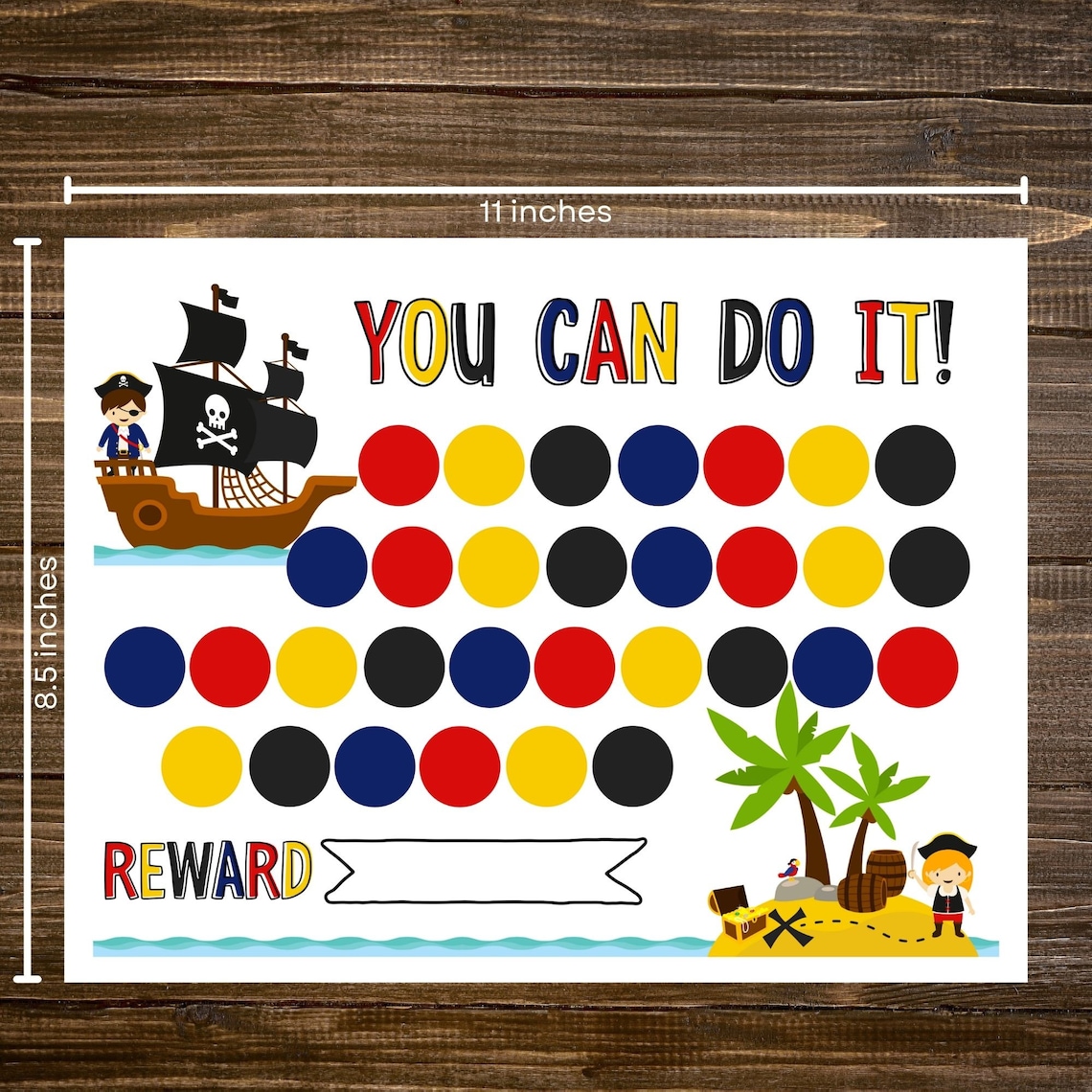 Pirate Reward Chart Printable, Pirate Sticker Chart, Pirate Potty Chart ...