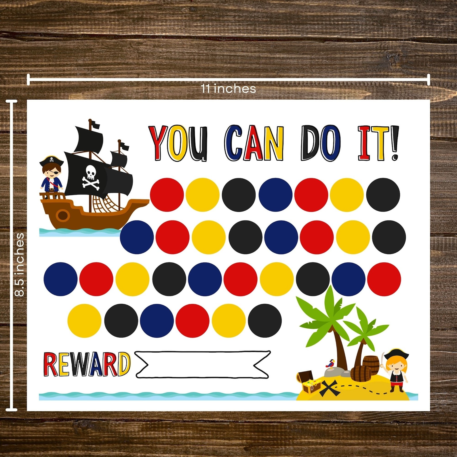 Pirate Reward Chart Printable, Pirate Sticker Chart, Pirate Potty Chart ...