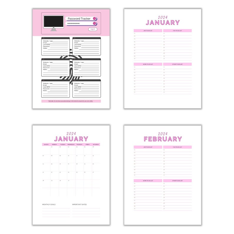 Printable Planner 2024, Planner 2024 Printable, Planner Printable Pages ...
