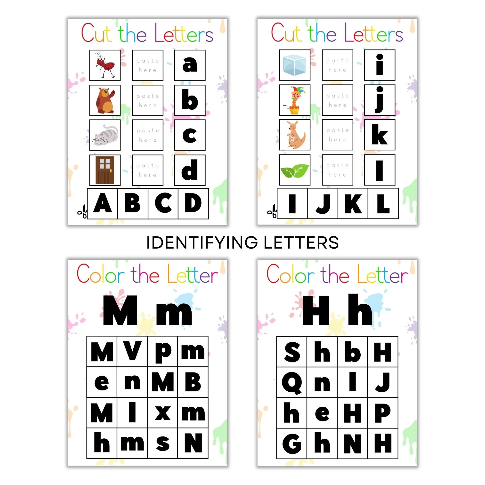Printable Alphabet Activity Book, Preschool Worksheets, Toddler ...