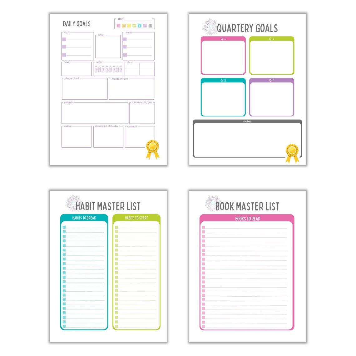 Printable Goal Planner 2023, Goal Setting Printable, Goal Tracker ...