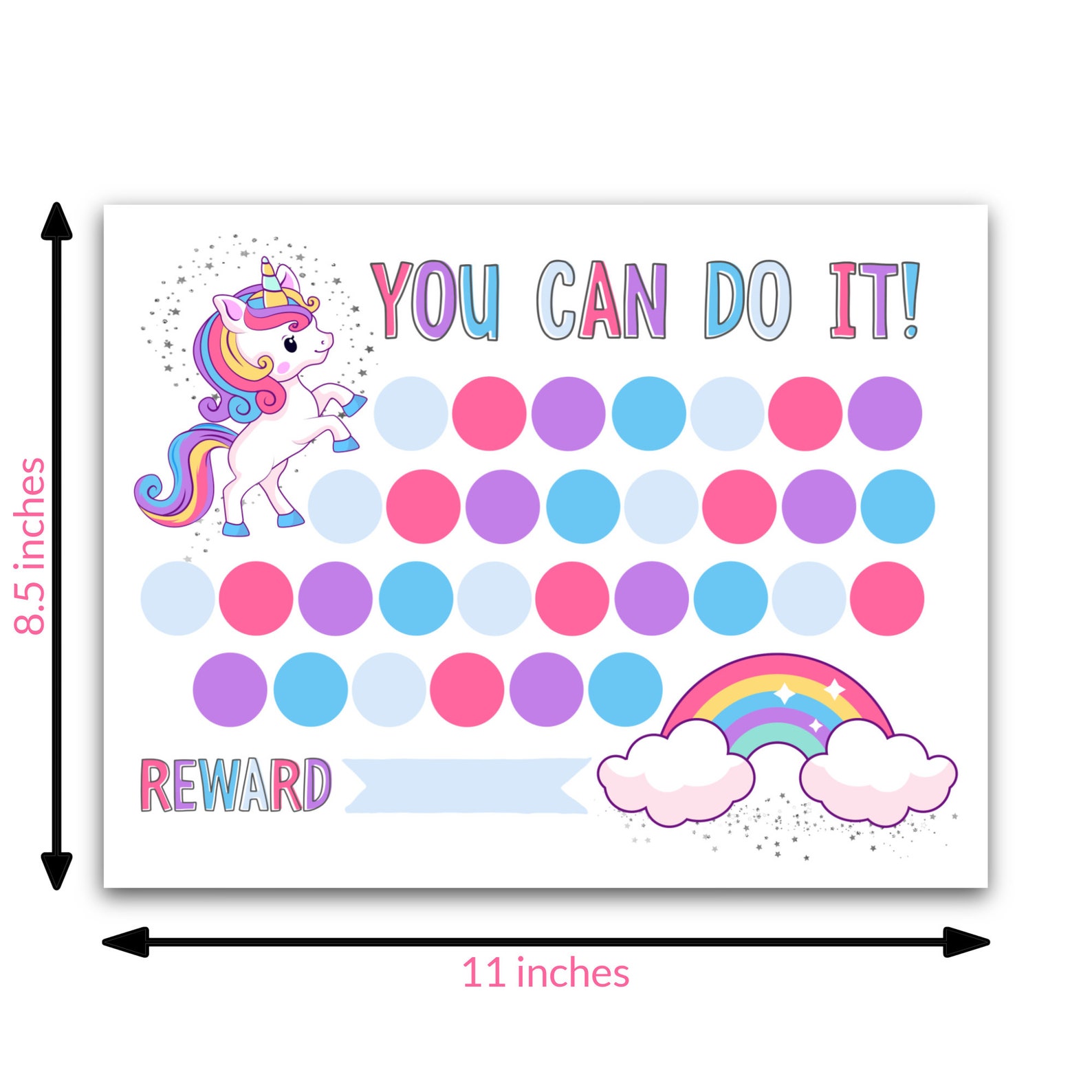 Unicorn Reward Chart, Unicorn Potty Chart Printable, Unicorn Sticker ...