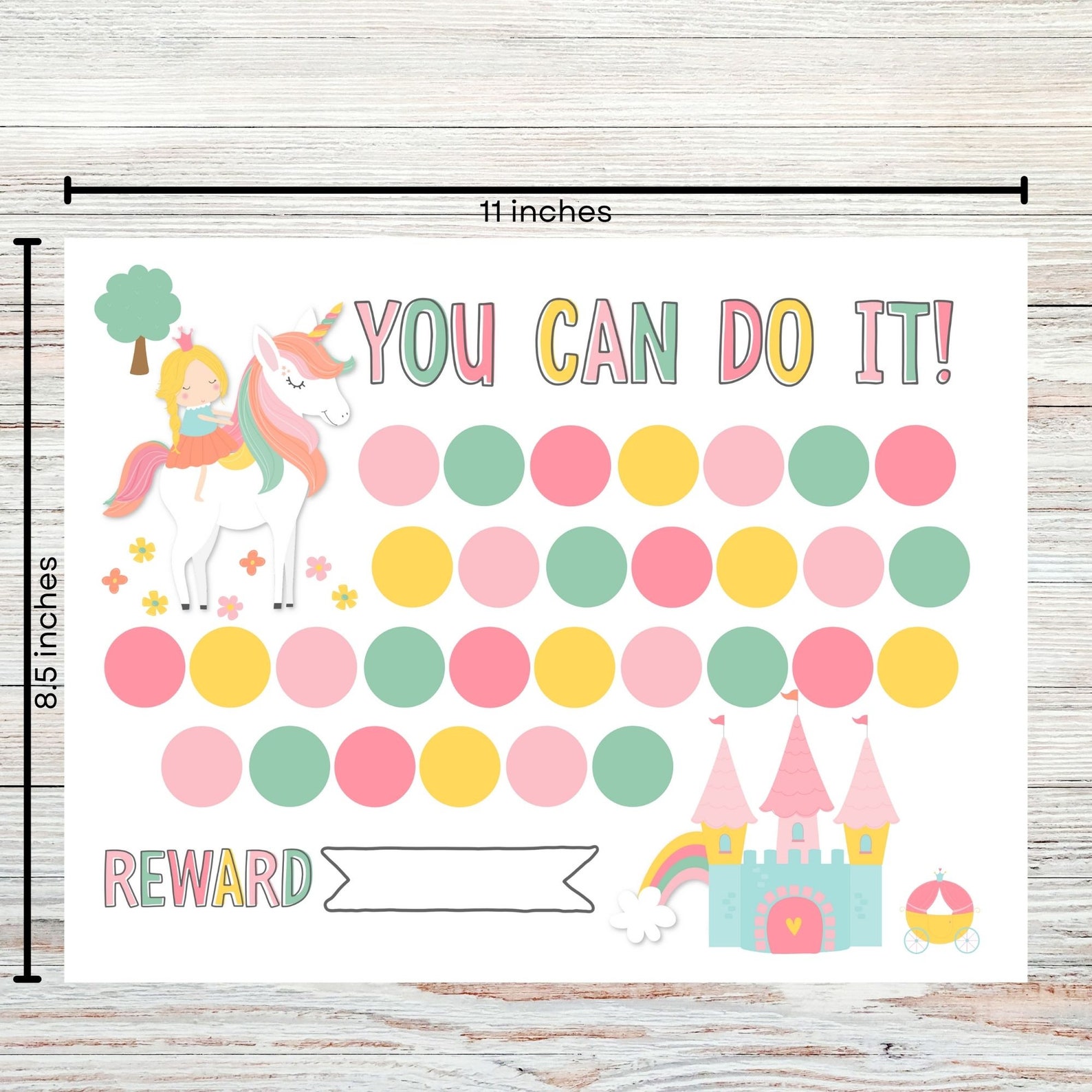 Printable Princess Reward Chart Princess Behavior Chart | Etsy