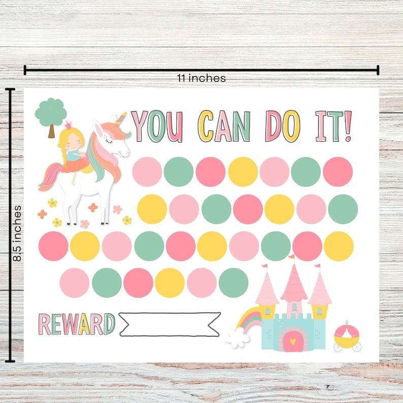 Printable Princess Reward Chart, Princess Behavior Chart, Princess ...