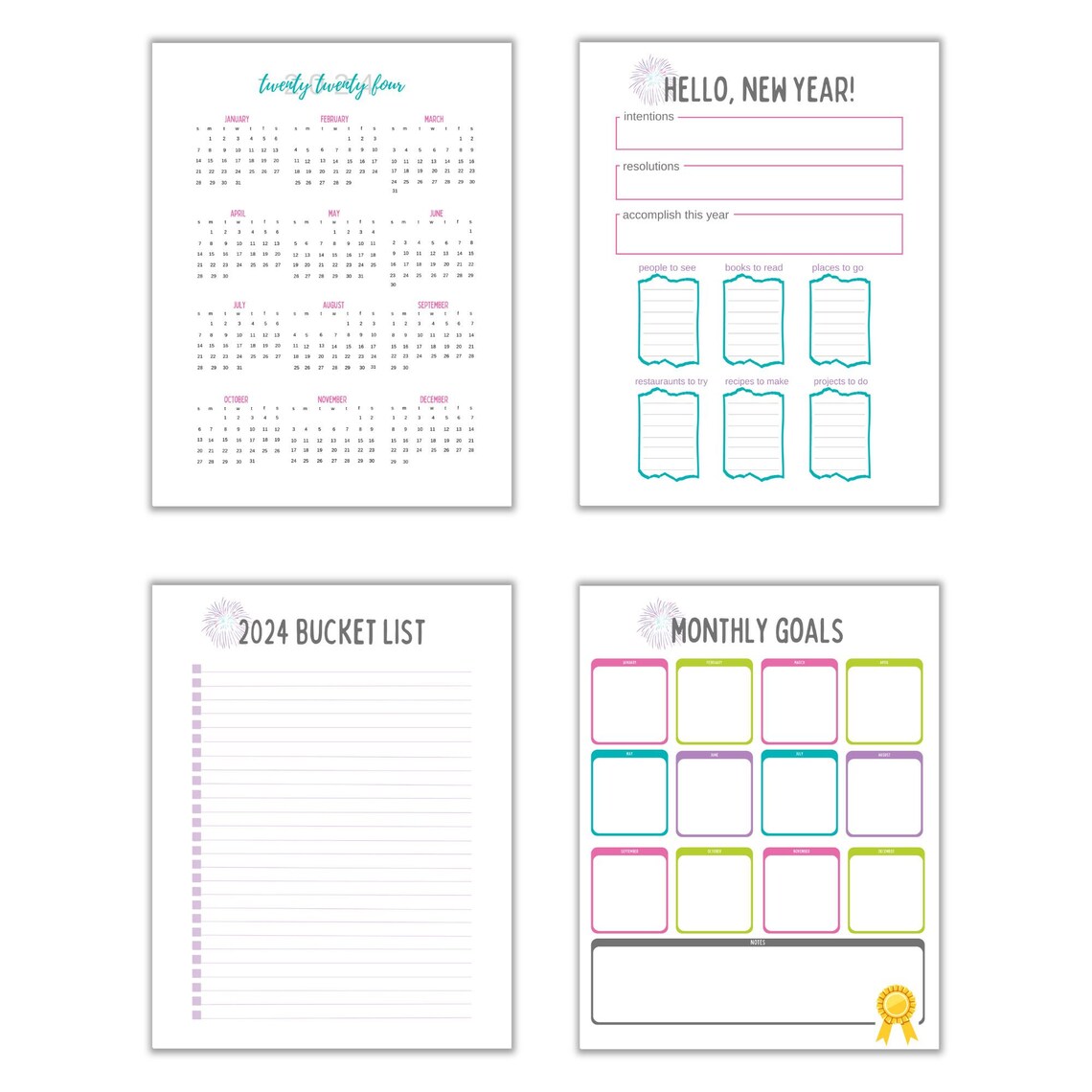 Printable Goal Planner, 2024 Goal Planner, Printable Goal Sheet ...