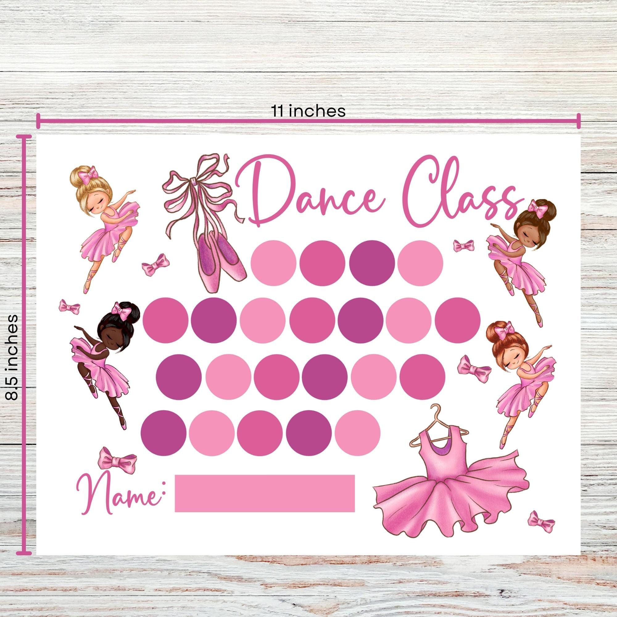 Dance Chart, Ballerina Chart, Ballerina Printable, Dance Class ...