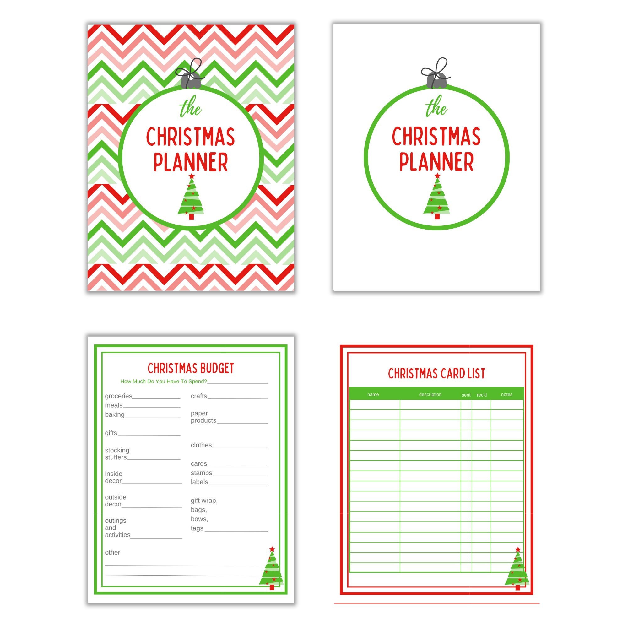 Printable Christmas Planner, Christmas Day Planner, Christmas Gift ...