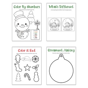 Printable Christmas Activity Book, Printable Christmas Activities for ...