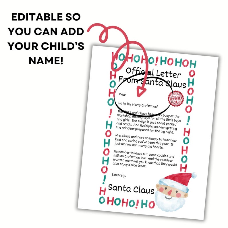 Printable Letter From Santa, Printable Santa Letters, Printable ...