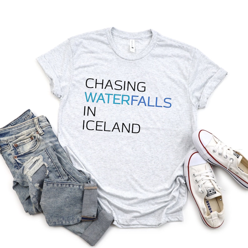 Chasing Waterfalls in Iceland RETAIL FIT Tee // Vacation Tee // Travel ...