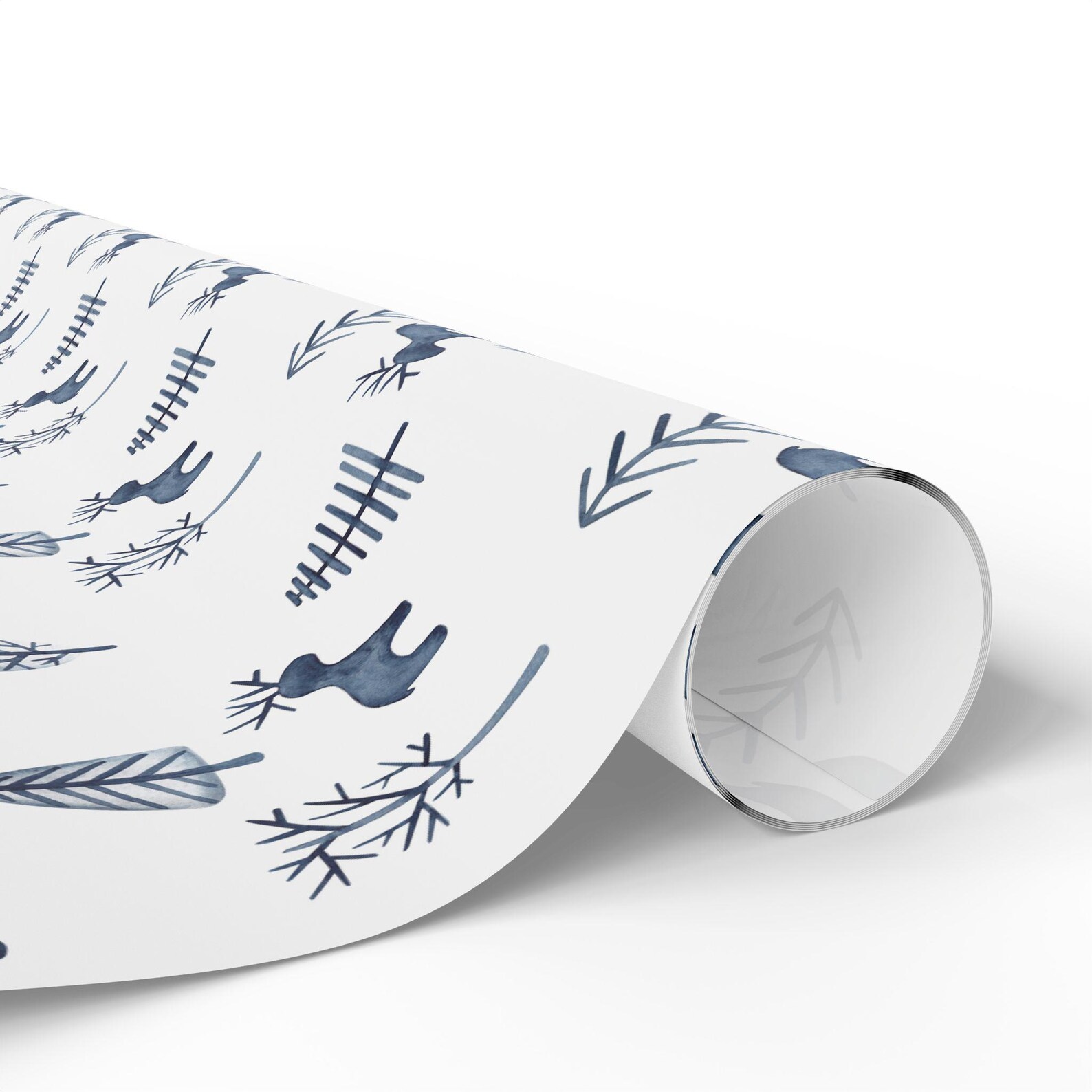 Tiny Reindeer Snow White Wrapping Paper // Christmas Wrapping Paper - Etsy