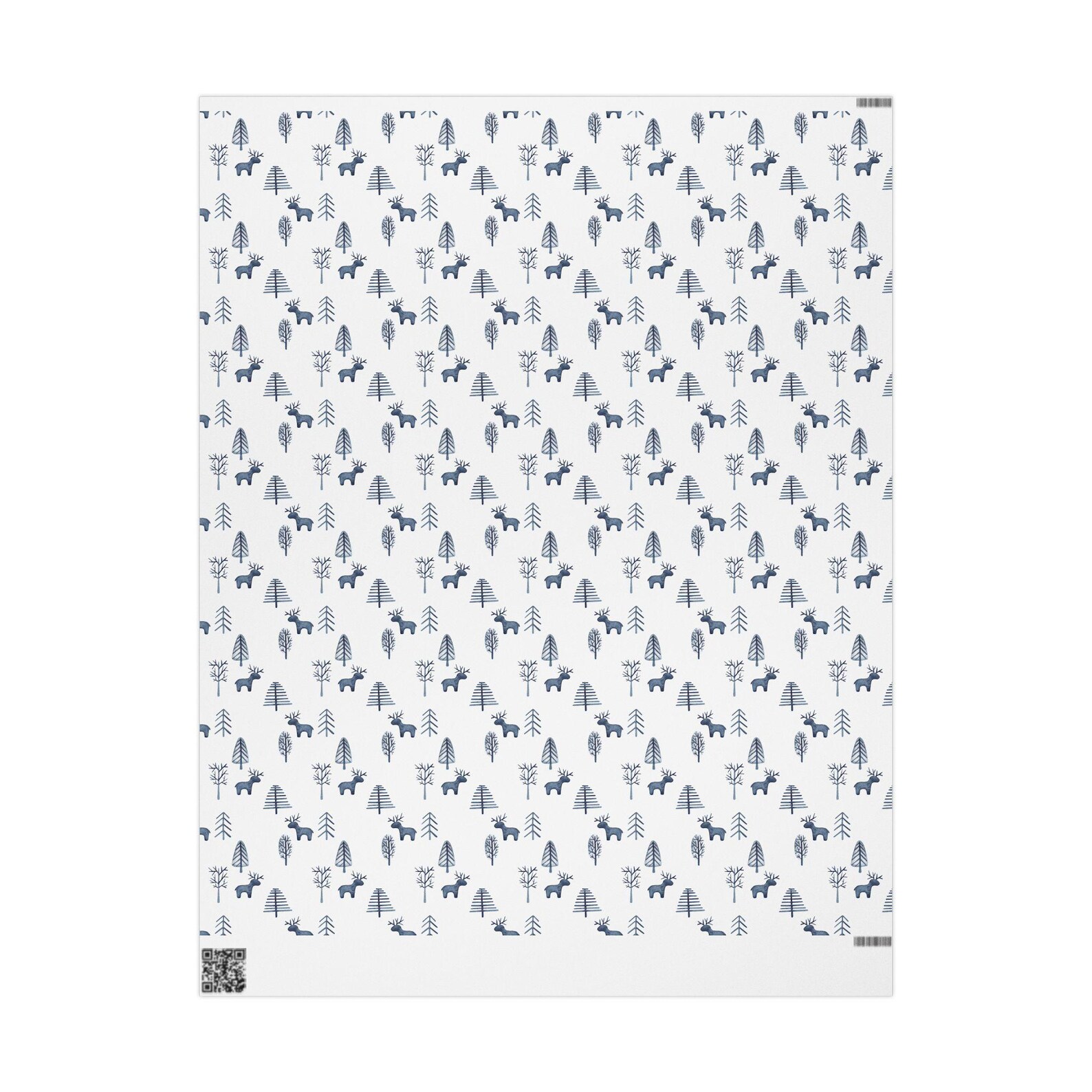 Tiny Reindeer Snow White Wrapping Paper // Christmas Wrapping Paper - Etsy