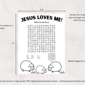 Children's Bible Word Search Worksheet | Children's Bible Study | Bible ...