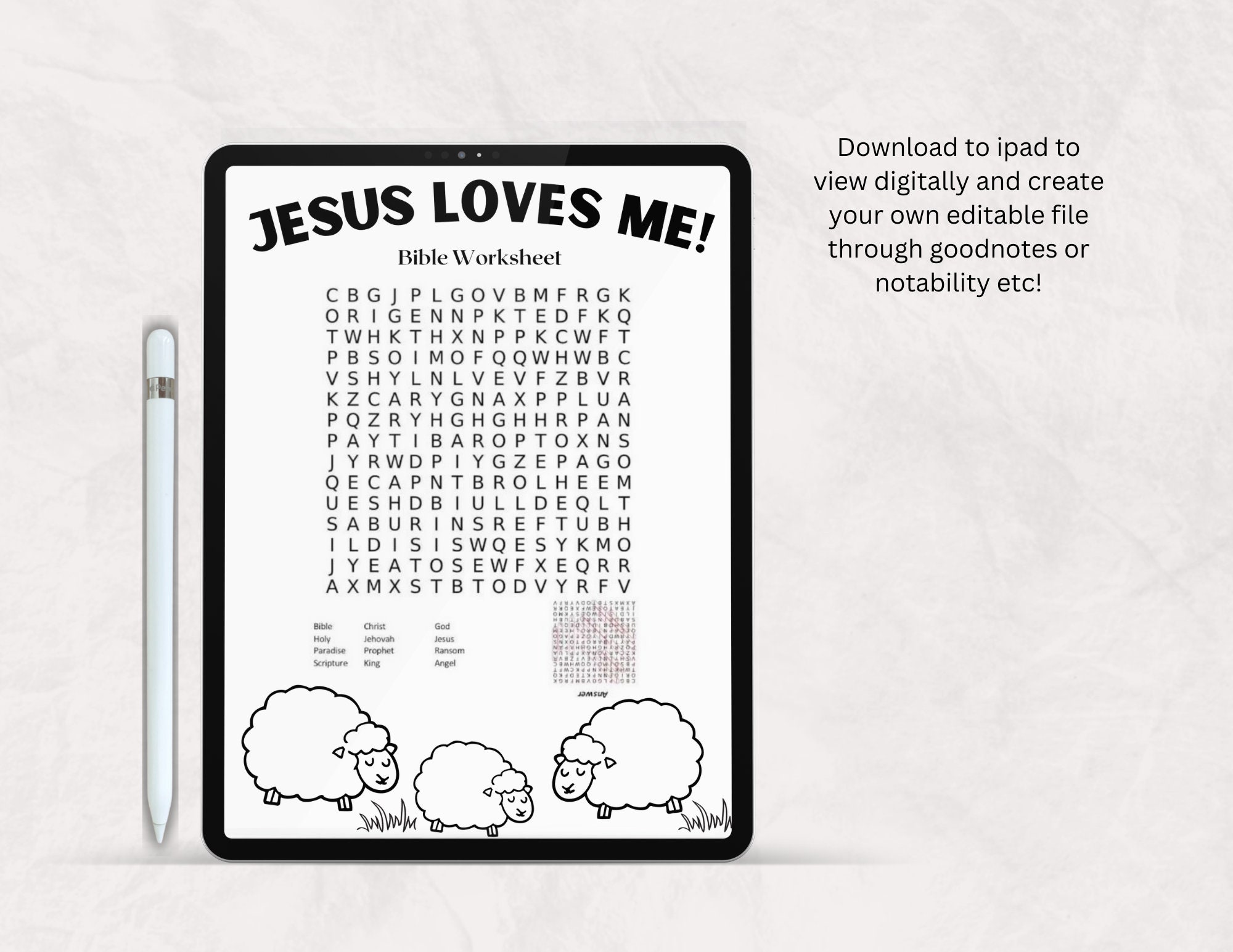 Children's Bible Word Search Worksheet | Children's Bible Study | Bible ...