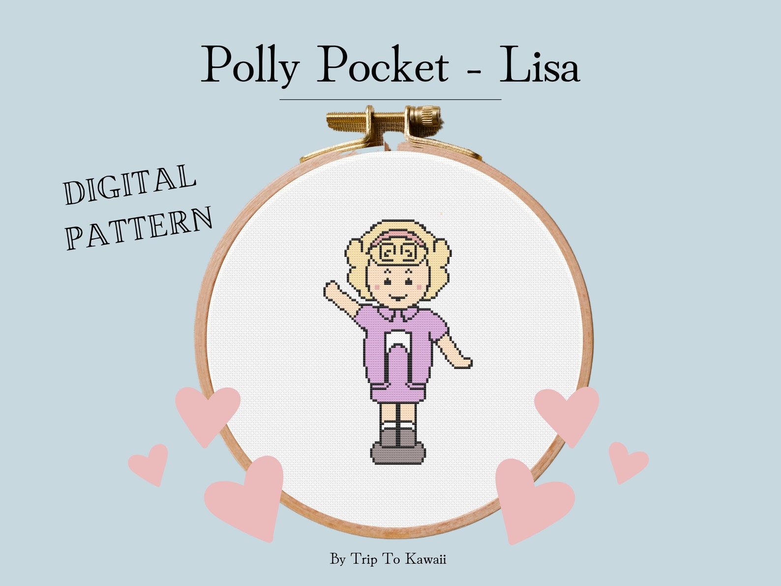 Polly Pocket Cute Cross Stitch Pattern, Instant Download, PDF Only - Etsy