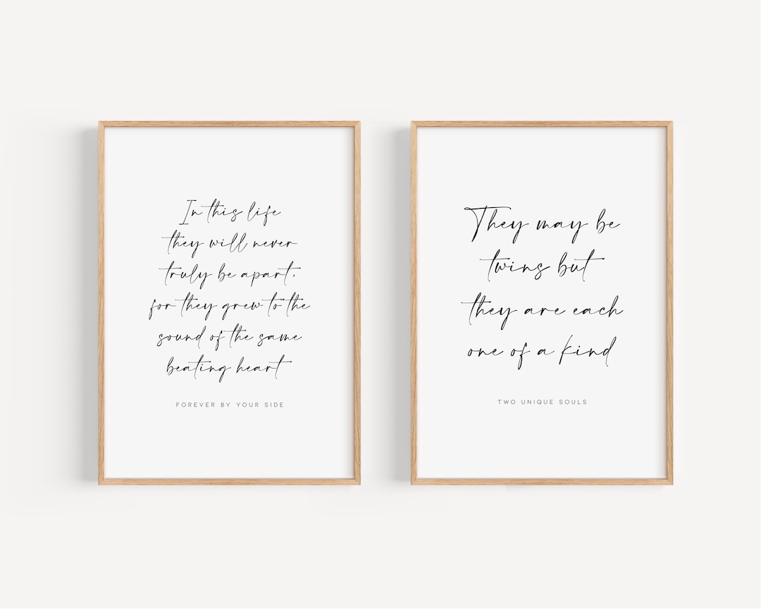 Twins Nursery Decor Twin Print Twins Wall Art Twins Nursery Print Gift ...