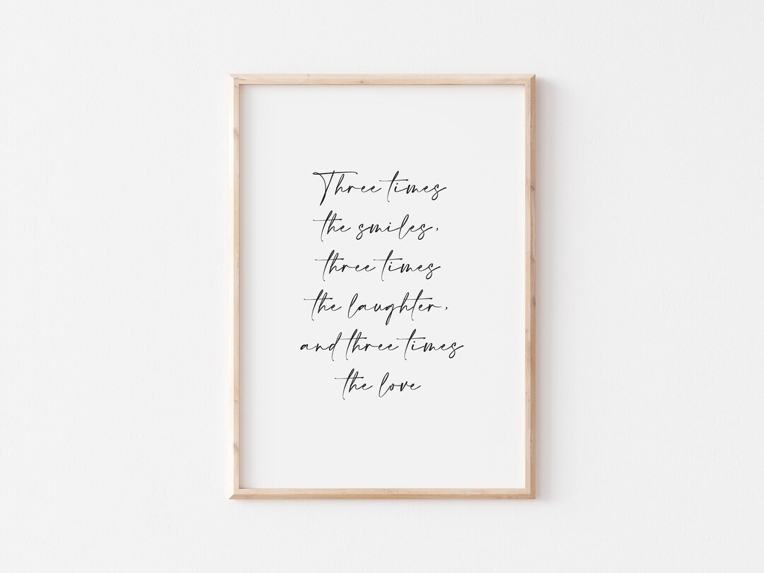 Triplets Print Nursery Decor Quote Wall Art Printable Poem Gift for ...