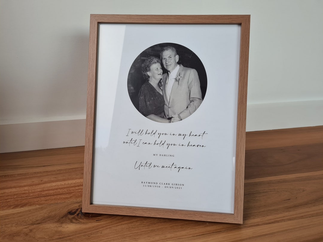 Husband Wife Partner in Loving Memory Print Sympathy Gift Photo ...
