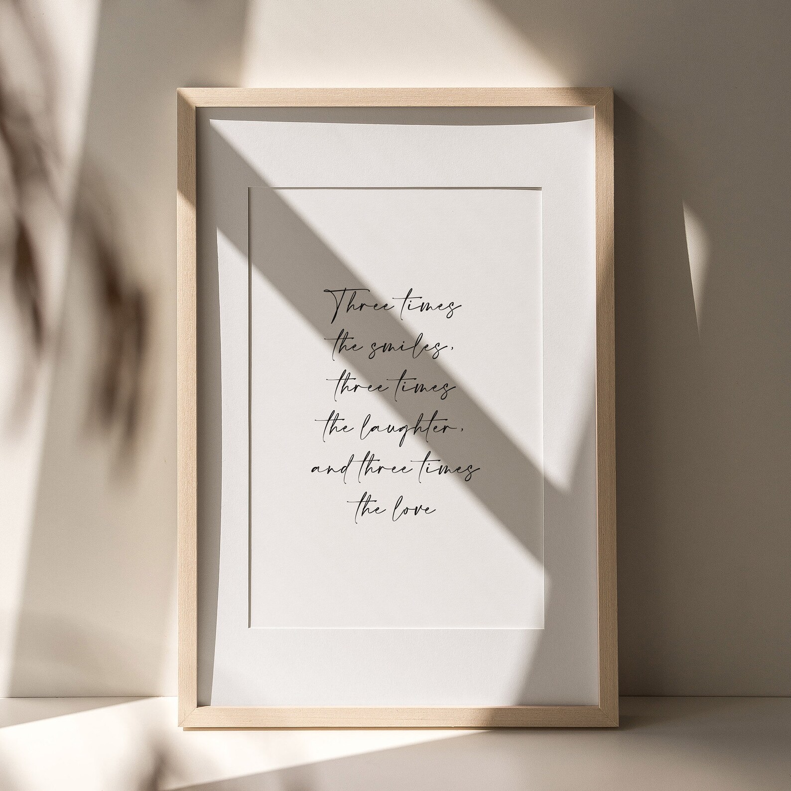 Triplets Print Nursery Decor Quote Wall Art Printable Poem Gift for ...