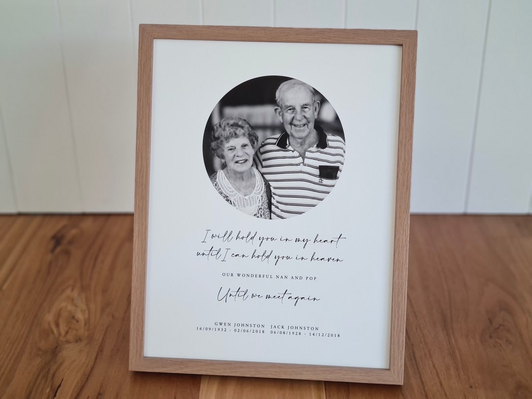 Grandparents in Loving Memory Sympathy Gift Memorial Gift Photo ...