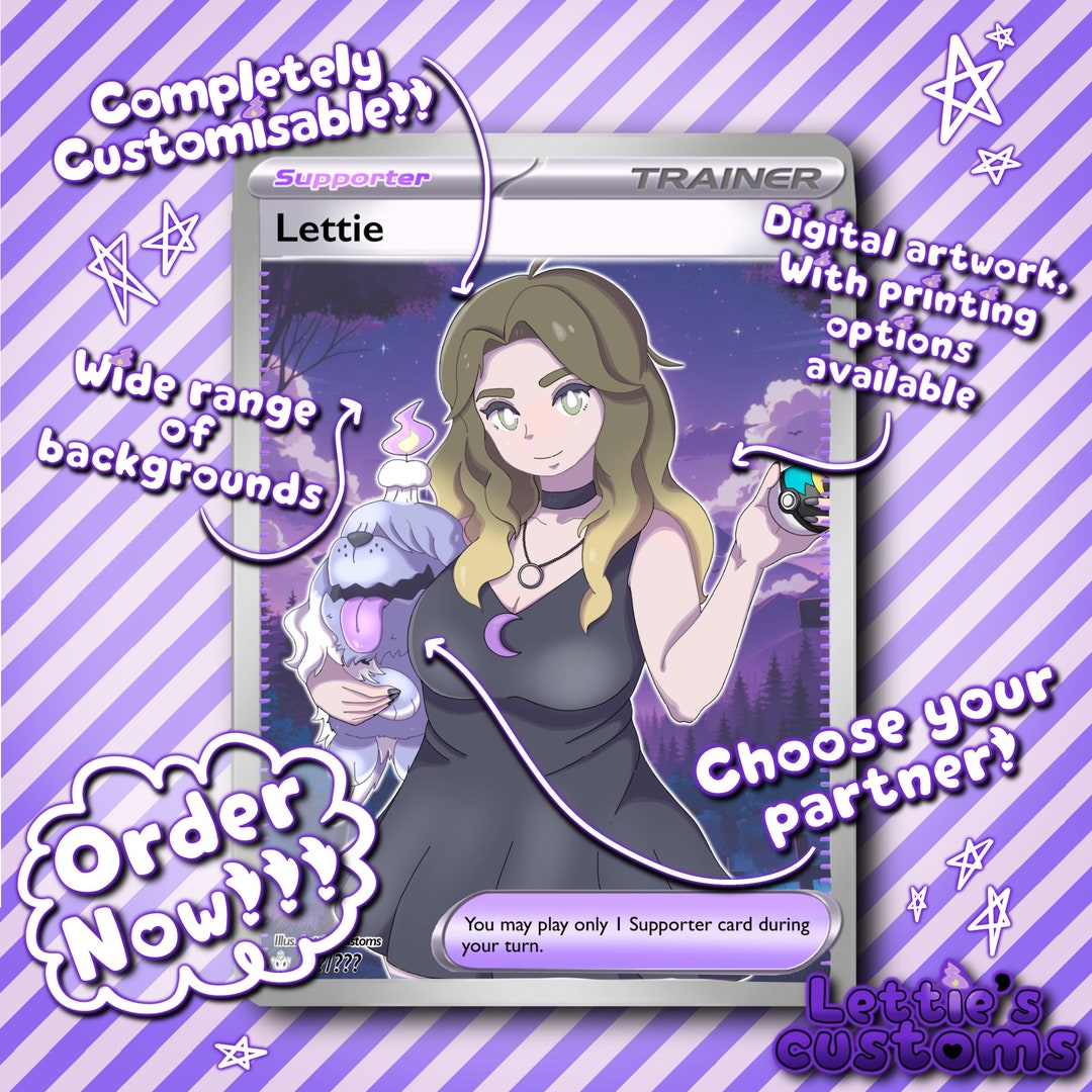Custom Pokémon Trainer Card - Etsy