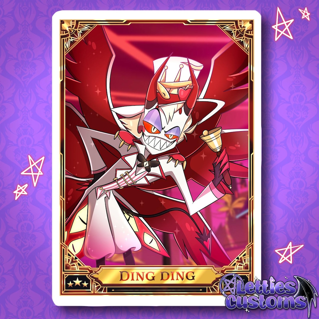 Lucifer Ding Ding Hazbin Hotel Card - Etsy
