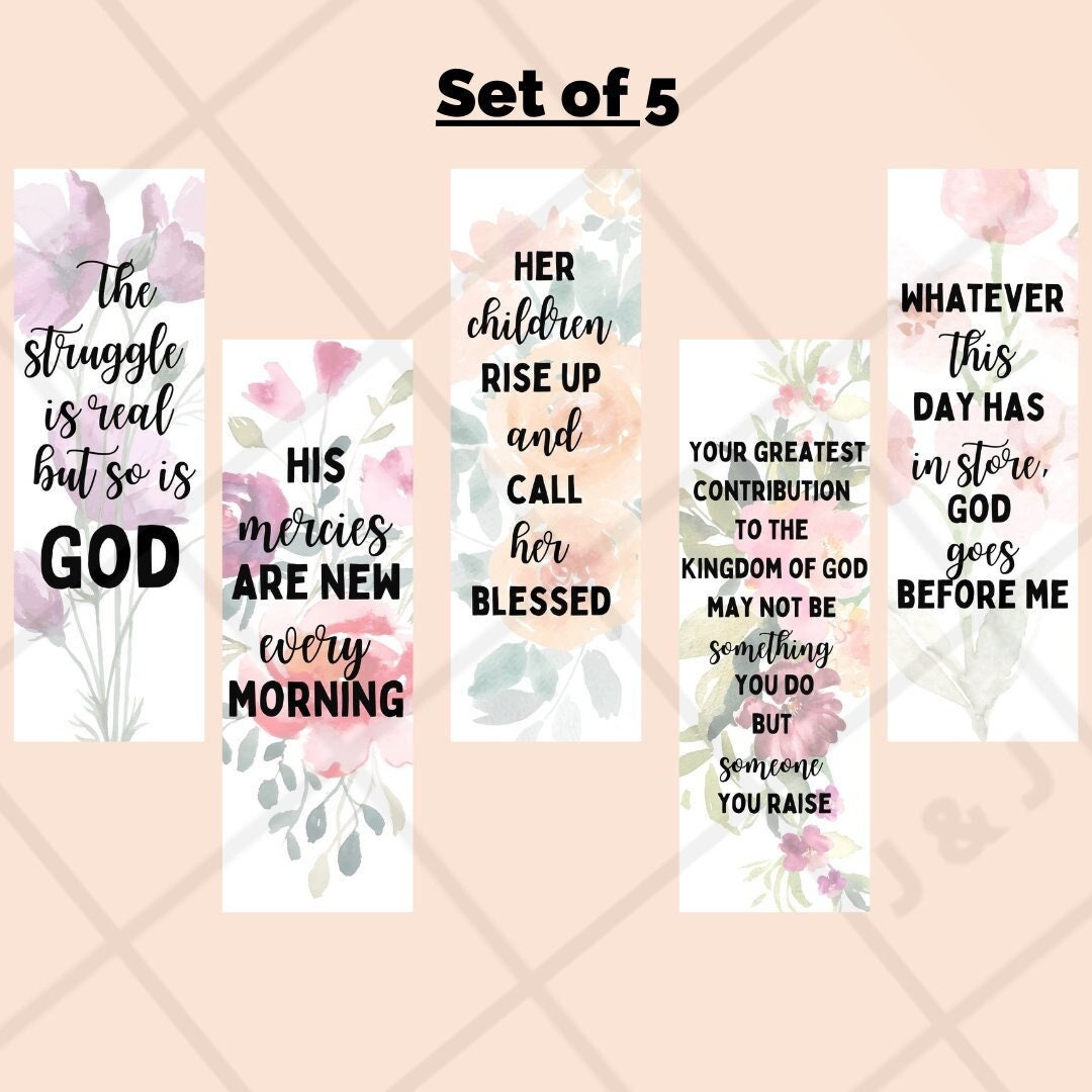 Bible Bookmarks Set of 5 Digital Download - Etsy