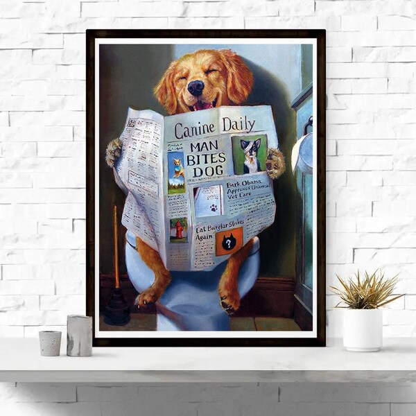 Dog Bathroom Sign - Etsy