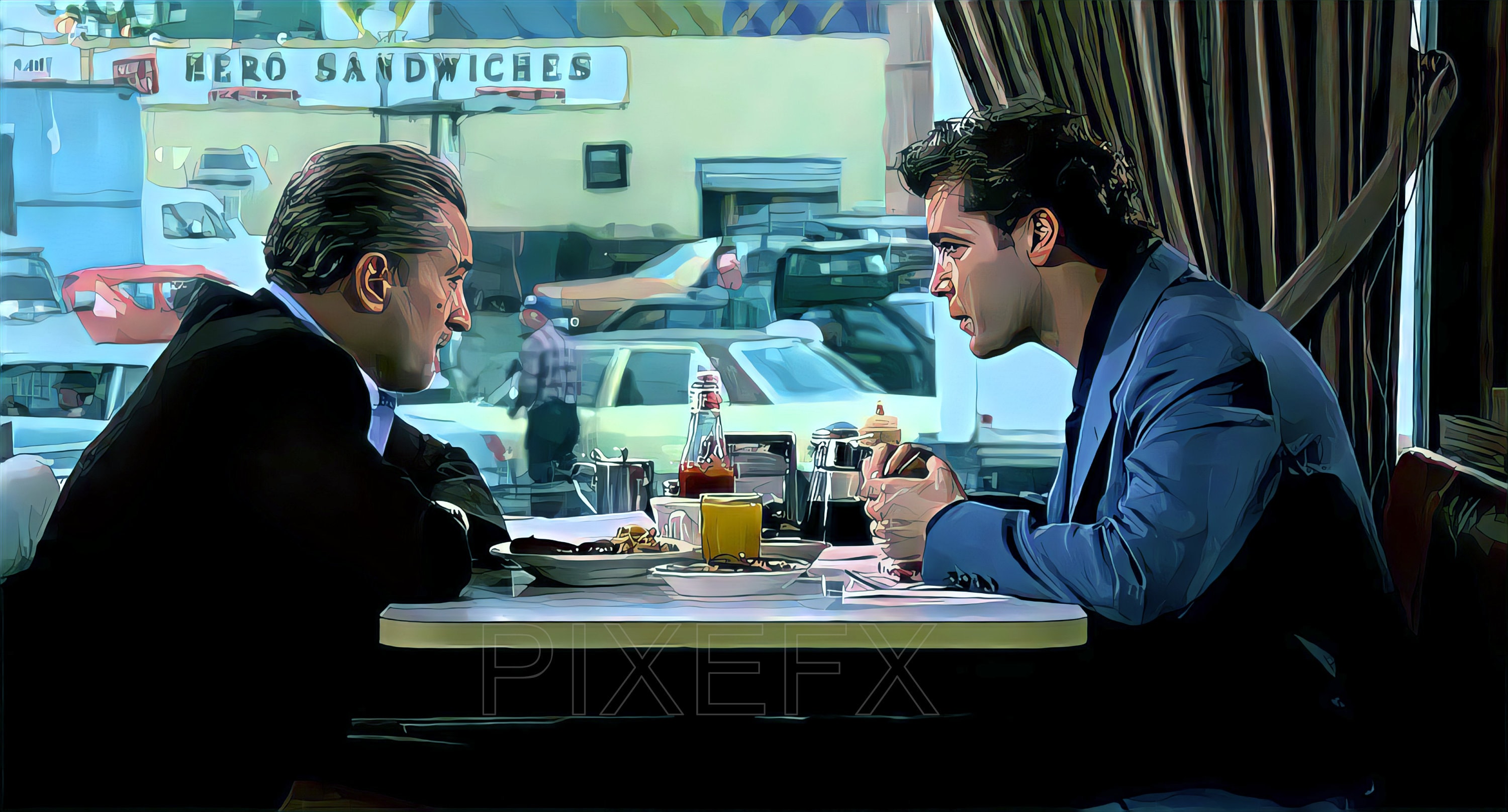 Goodfellas Diner Scene Goodfellas Poster Oil Painting Print | Etsy