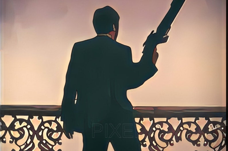 Scarface Poster Tony Montana Gun Poster Scarface Digital | Etsy