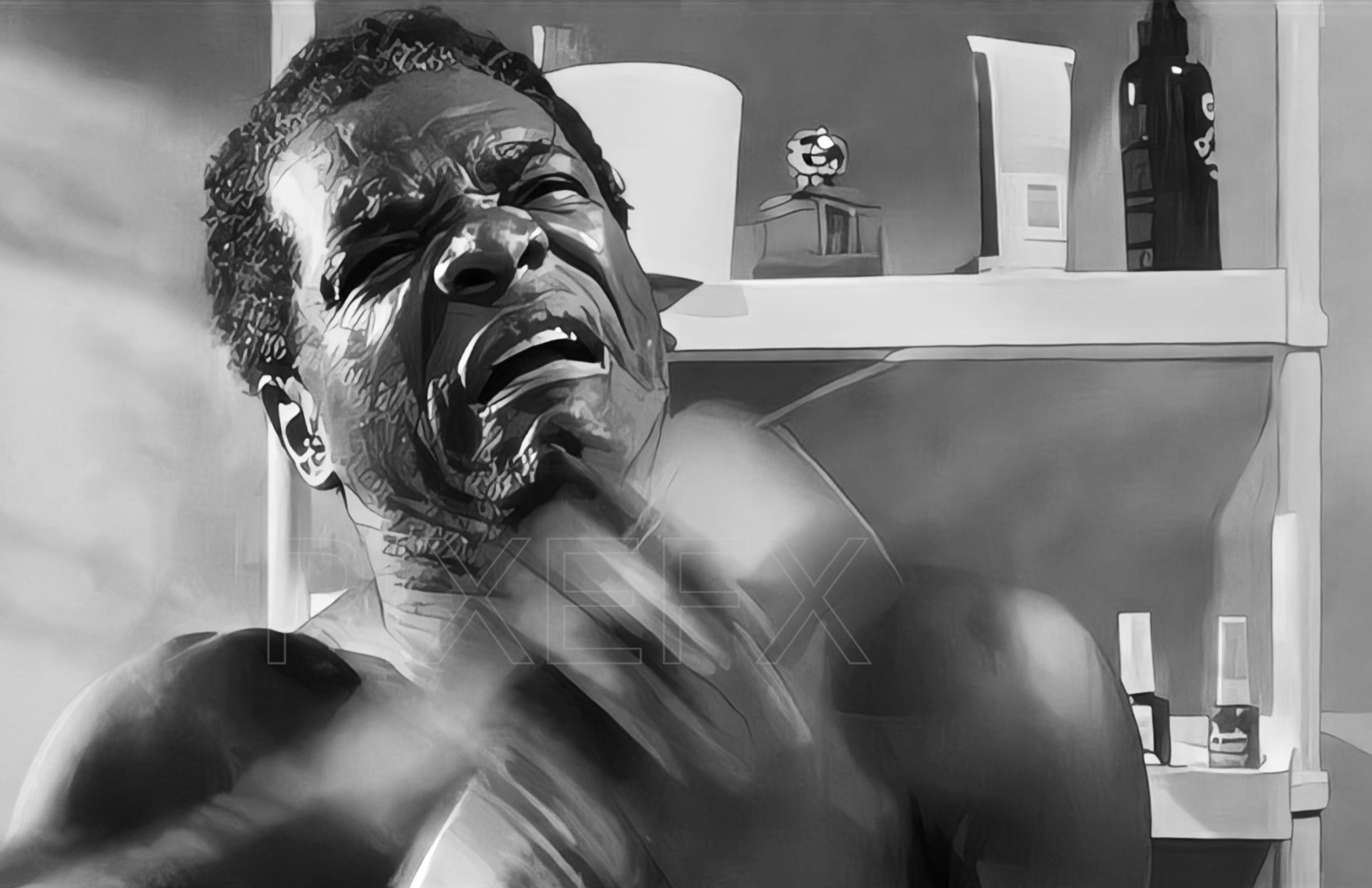 Friday Movie Poster Print | Friday Bathroom Scene | Funny Digital Oil Painting | Funny Bathroom ...