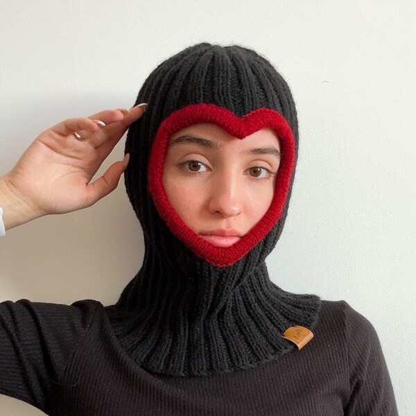 Heart Knit Hat - Etsy