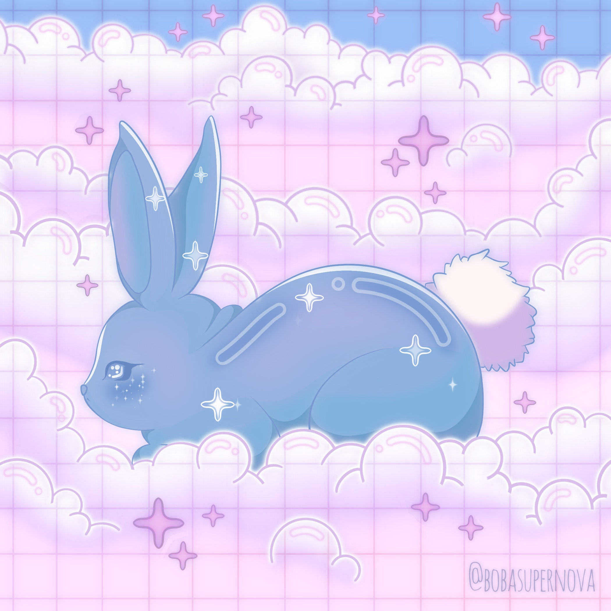 8x8 Bunny Dreams Variant Art Print - Etsy