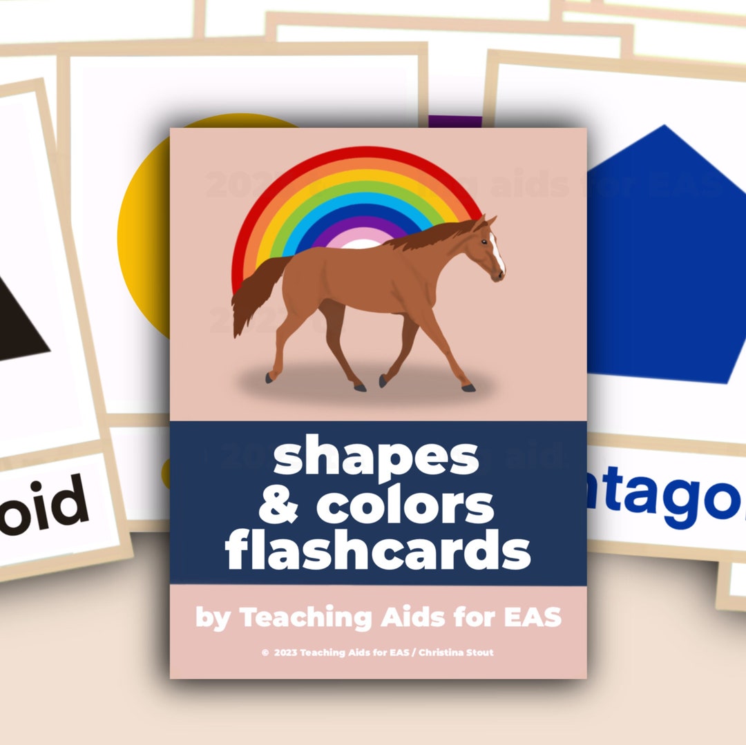 Shapes & Colors Flashcards 13 Full-color Illustrated Flashcards A-Z ...