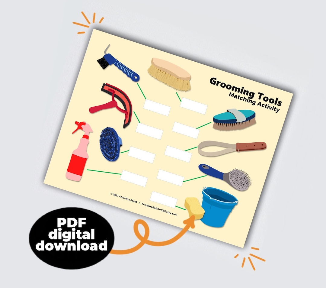 Grooming Tools Matching Game | Teaching Tools for Adaptive Riding ...