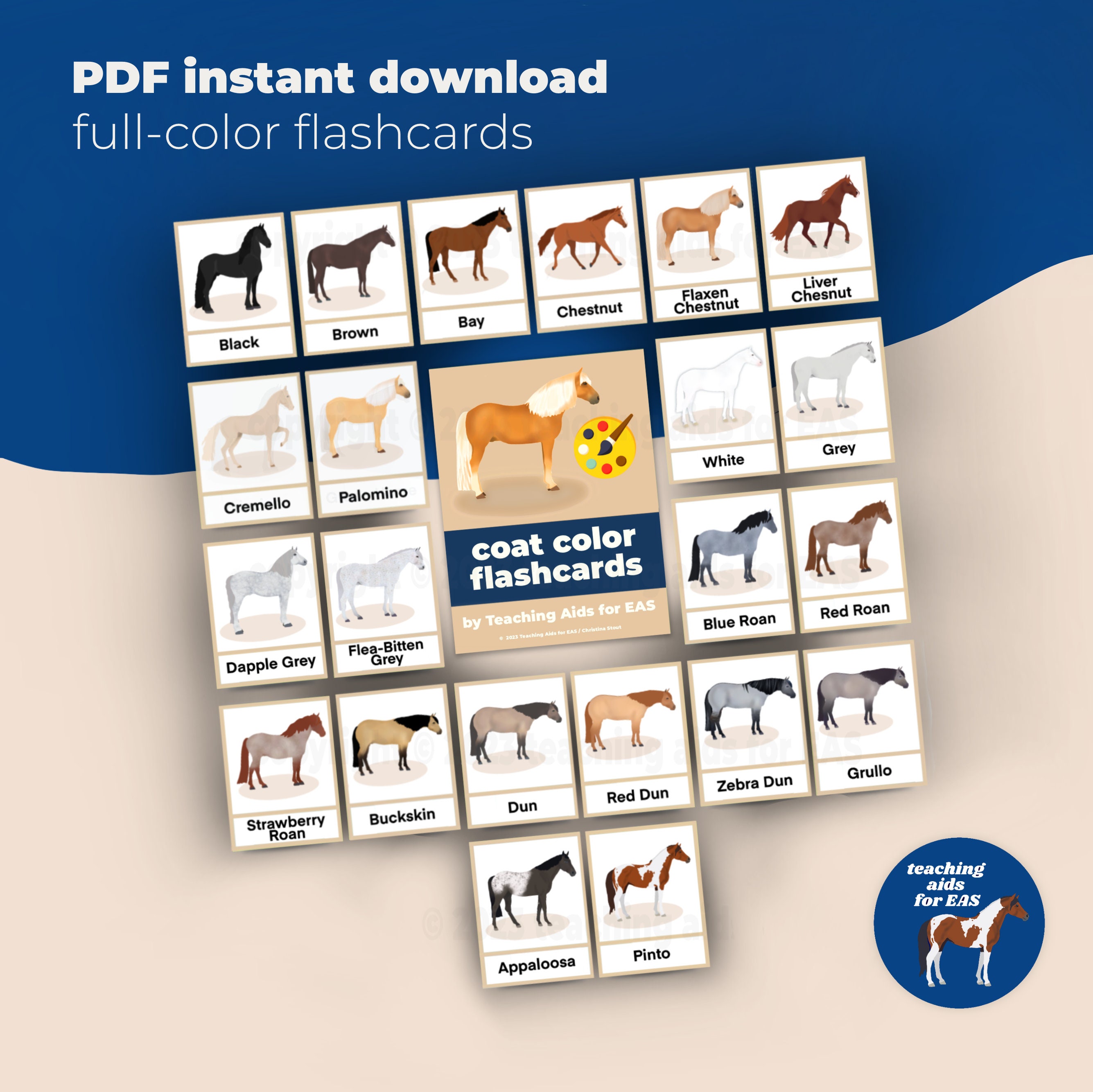 Coat Colors Flashcards | 22 Full-color Illustrated Flashcards A-Z ...